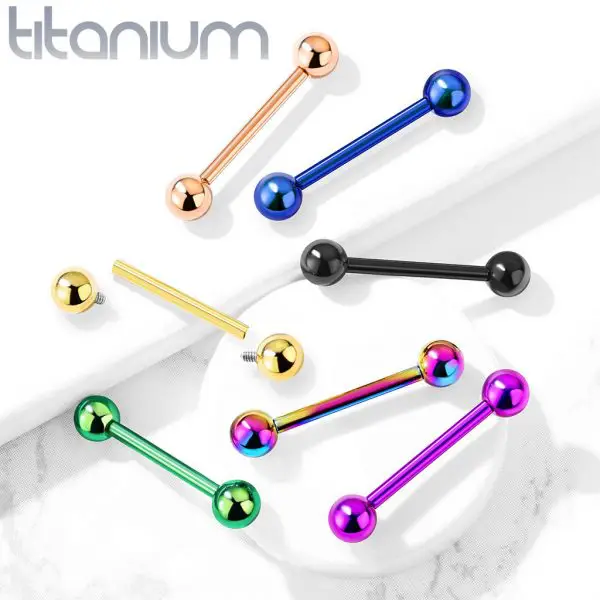 PVD Coated Solid Titanium Barbell | The Body Jewellery Store