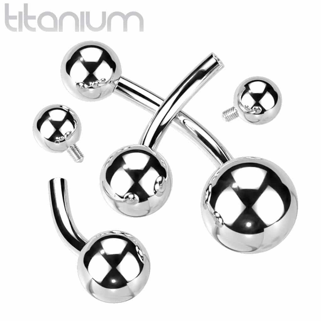 Implant Grade Titanium Internally Threaded Belly Bar The Body